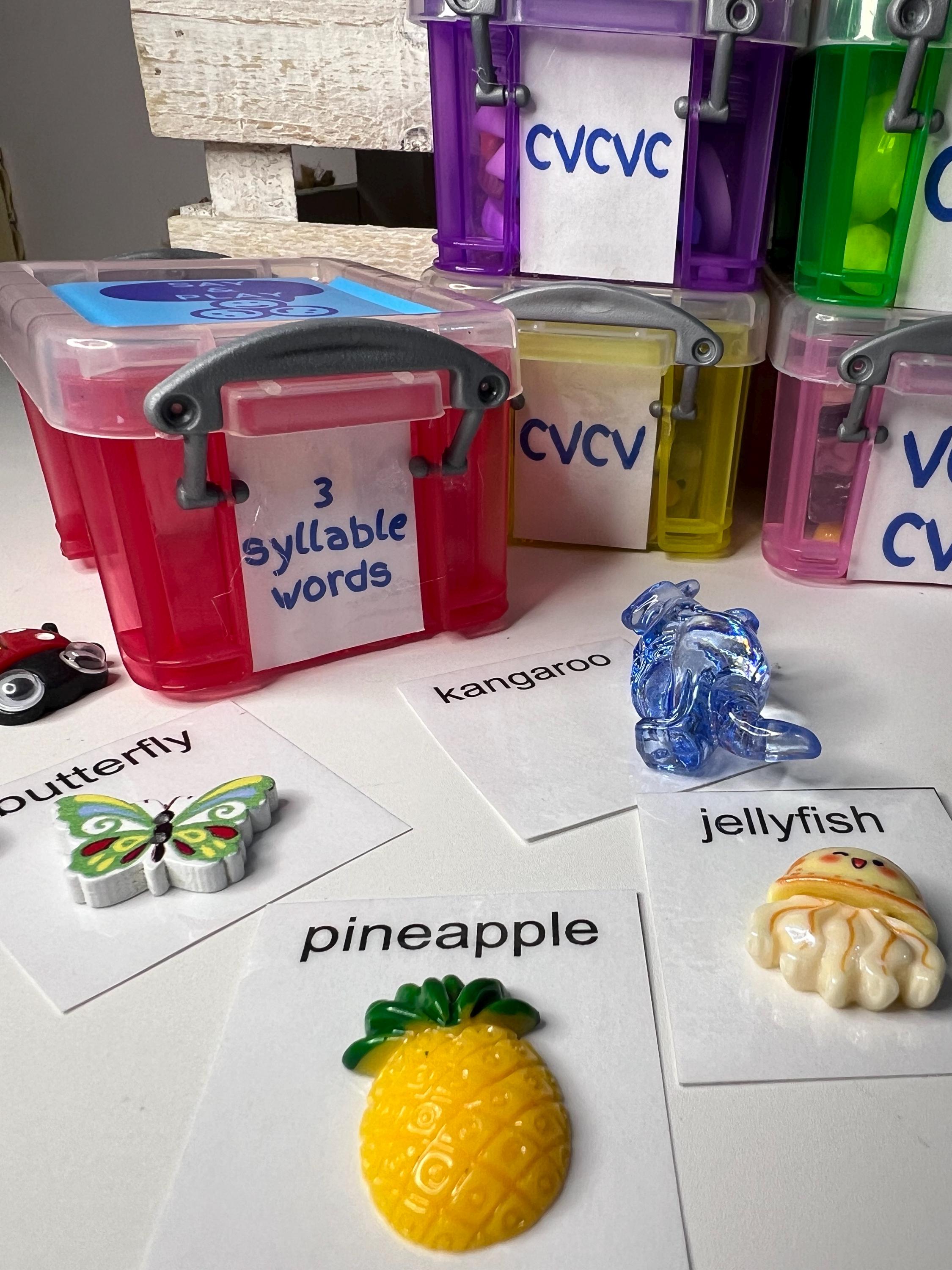 Mini Object Words for Speech Therapy Apraxia Objects Cv-vc, Cvc, Cvcv ...