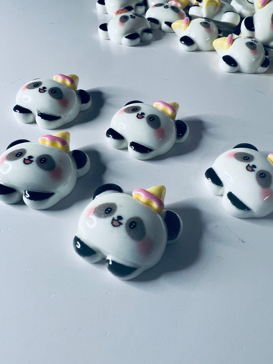 Miniature PANDA Trinket Party Panda Mini Objects Speech Therapy Resin ...