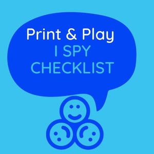 I Spy Checklist-printable I Spy Checklist-i Spy Activity-i Spy Trinkets ...