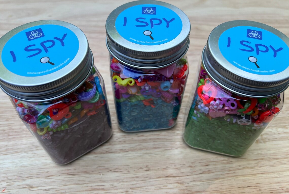 I SPY Jars-i SPY Objects-pour & Play I Spy-i Spy Trinkets-i - Etsy