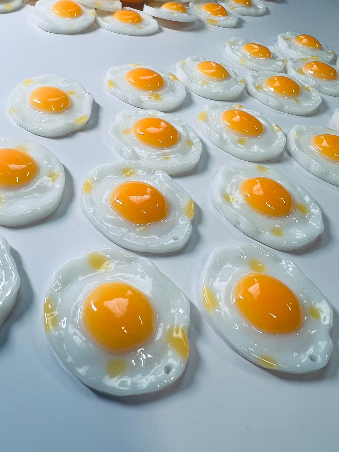 EGG Trinkets-food Trinkets-mini Yolk Object-resin Egg-speech Therapy ...