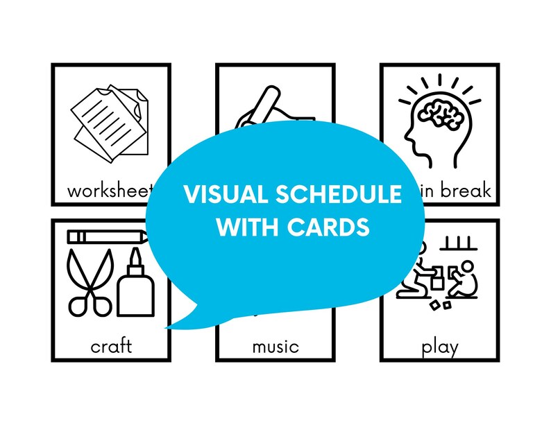 Visual Schedule Digital Download First Then Last Chart-speech Therapy ...