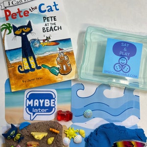 Pete the Cat Beach Mini Objects Speech Therapy Story Kit - Speech and ...