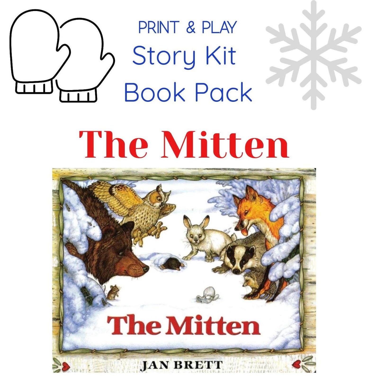 The Mitten Book Pack - Printable Activities Download - Etsy
