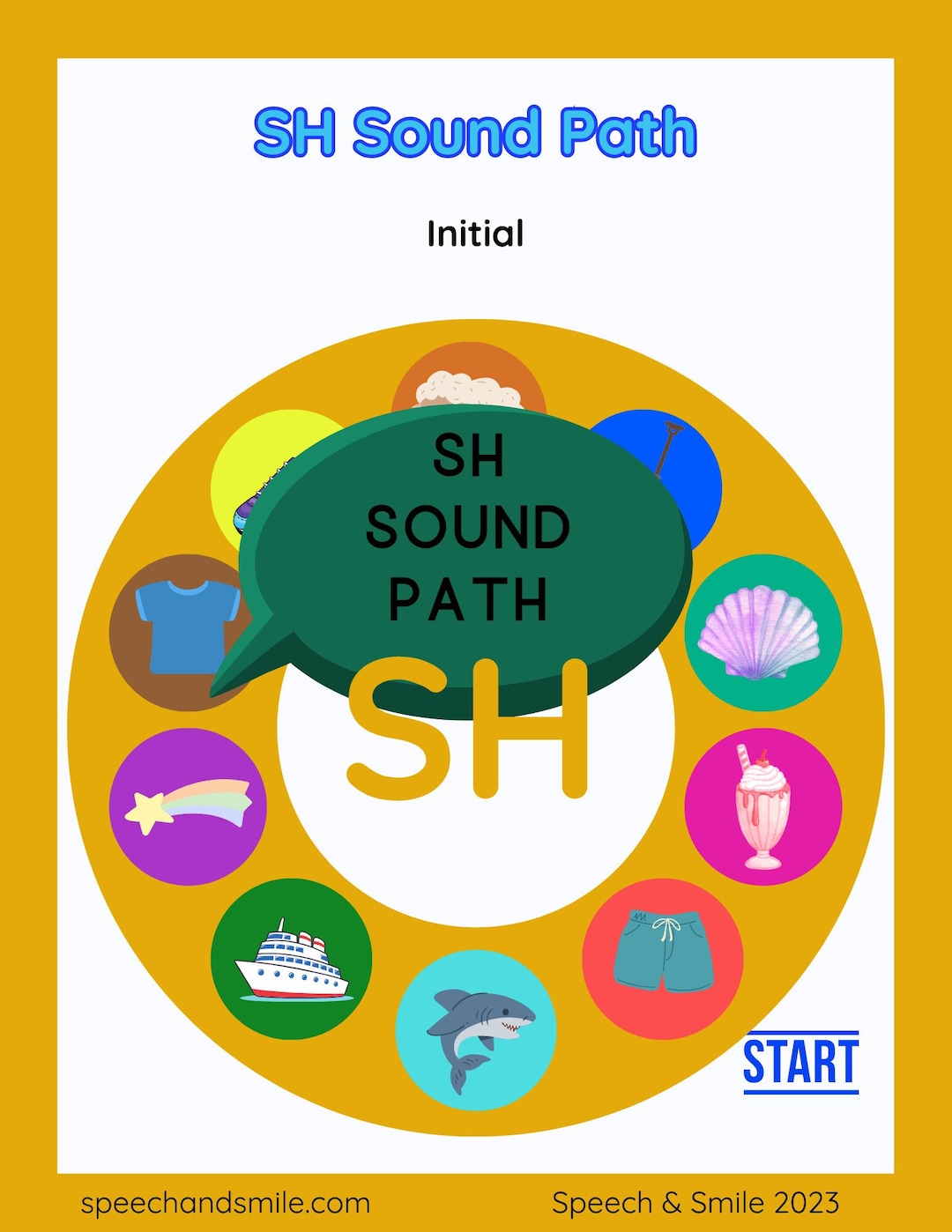 SH Sound Worksheet-sound Path /sh/ Speech Therapy-articulation Games ...