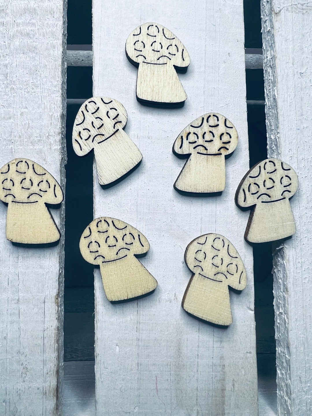 Woodcut MUSHROOM for Crafts Mini Objects Speech Therapy Miniature ...