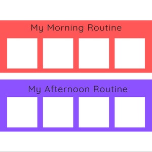 Visual Schedule Strips Digital Download-routine Chart-to Do Chart ...