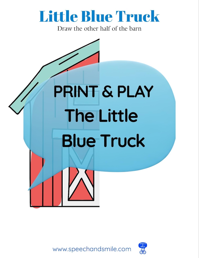 Say and Play Story Kit Companion Pack – Little Blue Truck PRINTABLE ...