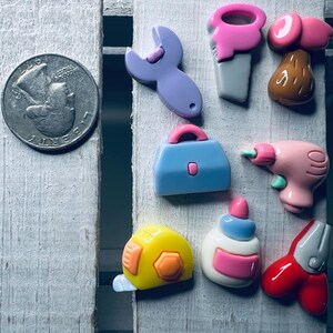 Miniature Tool Set of 8 Trinkets Tool Theme Mini Objects Dollhouse ...