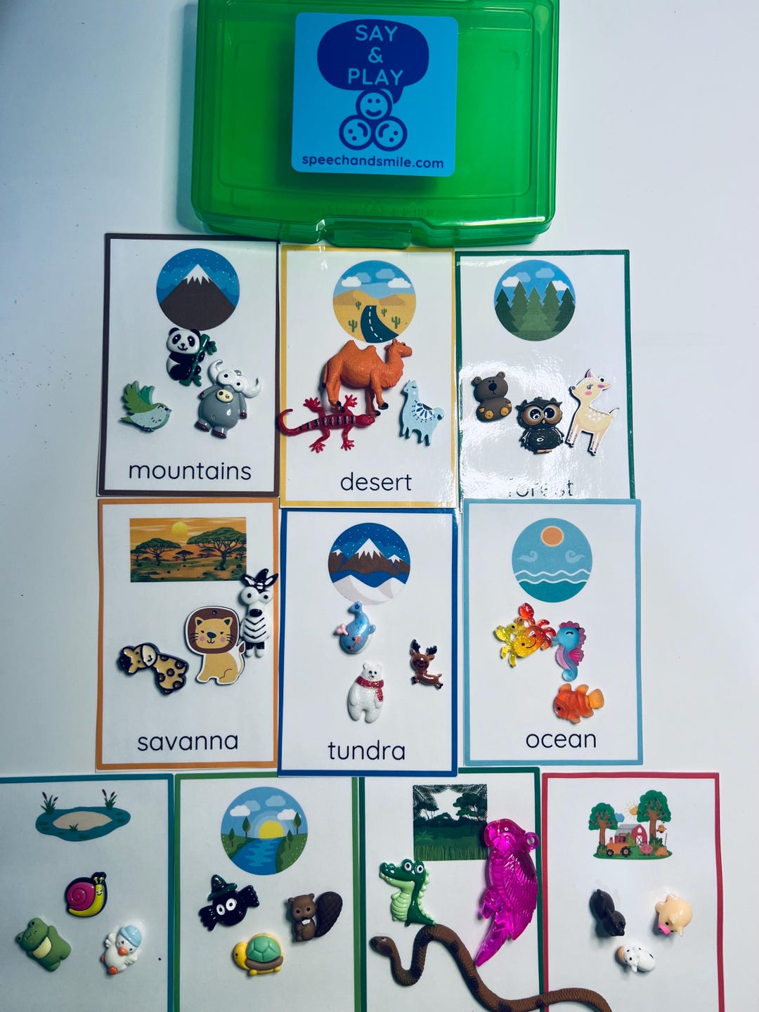 Animal Habitats Task Box – Mini Animal Manipulatives for Language and ...