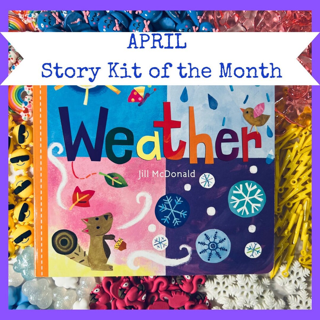 Story Crate of Month April WEATHER Book and Story Objects Sensory Play ...