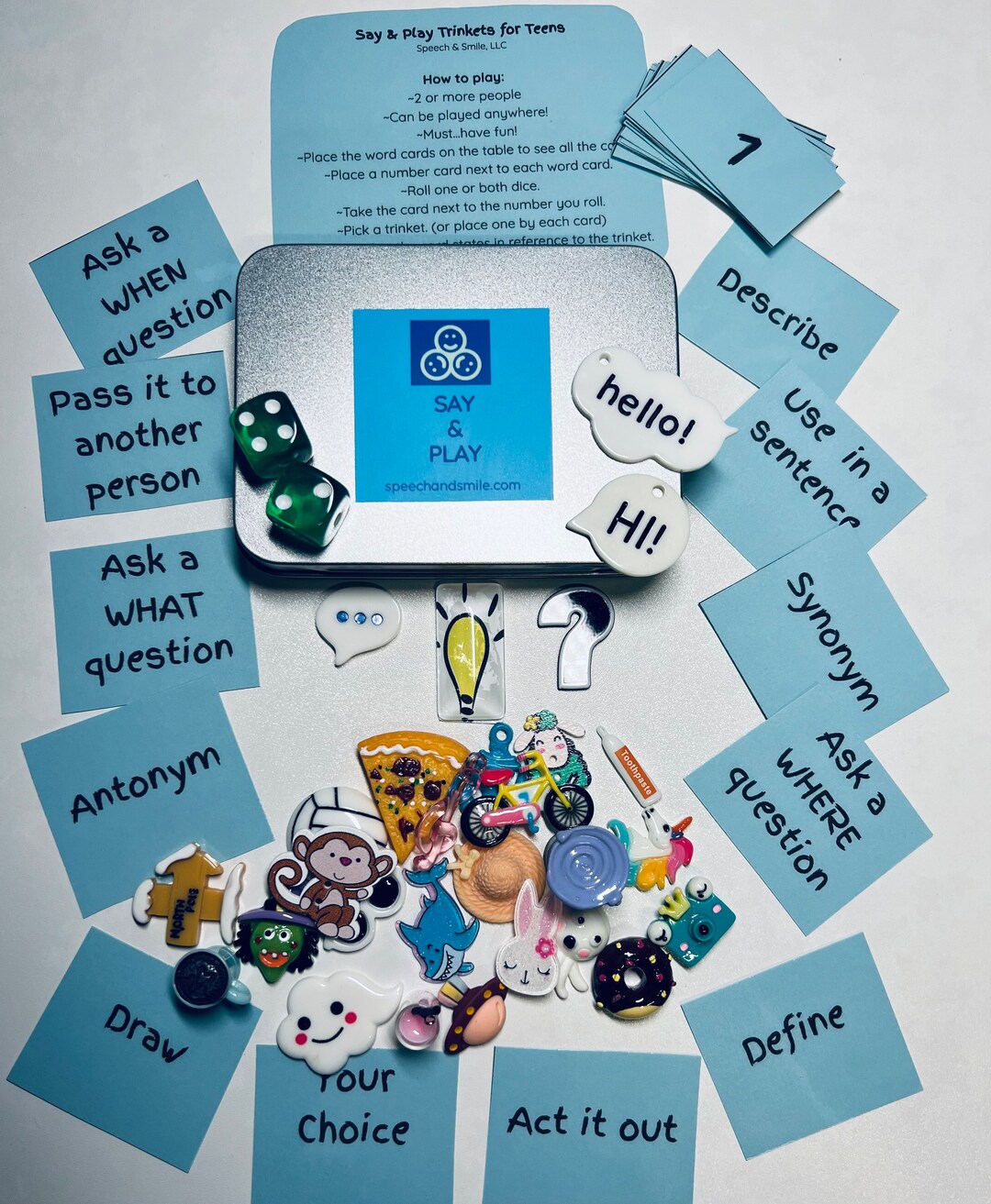 Trinkets for Teens -social Language Game-speech Therapy Mini Objects ...