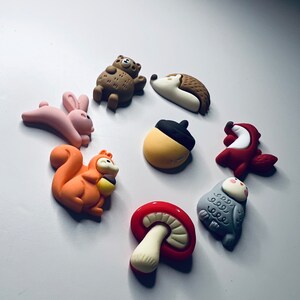 Set of 8 Miniature Forest Animal Trinkets the Mitten Book Objects ...