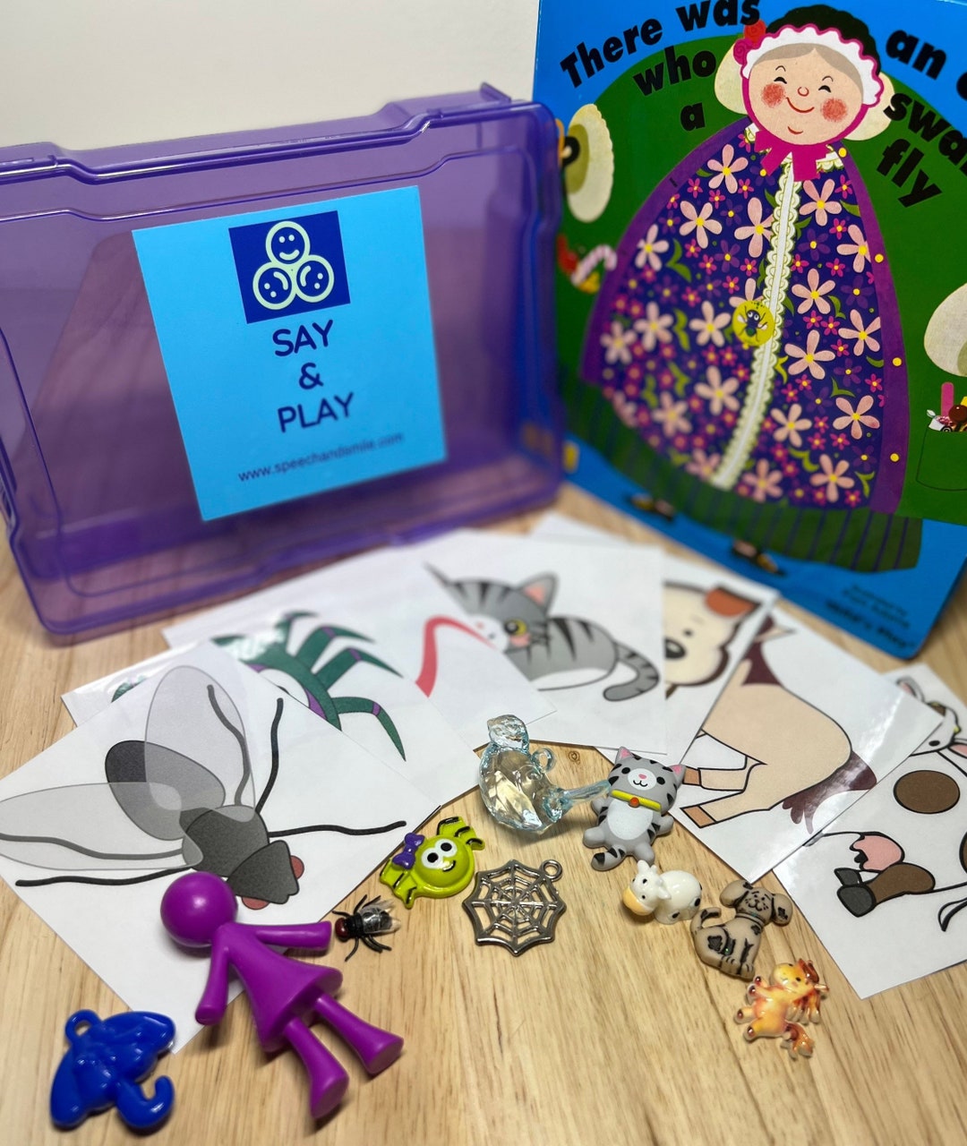 Story Kit for There Was an Old Lady Who Swallowed a Fly Speech Therapy ...