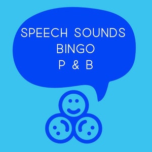 P and B Sounds Printable Bingo Matching Game-speech Therapy Printable ...