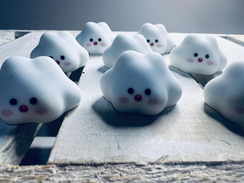 Mini Puffy White Cloud Trinket Weather Miniature Objects Speech Therapy ...