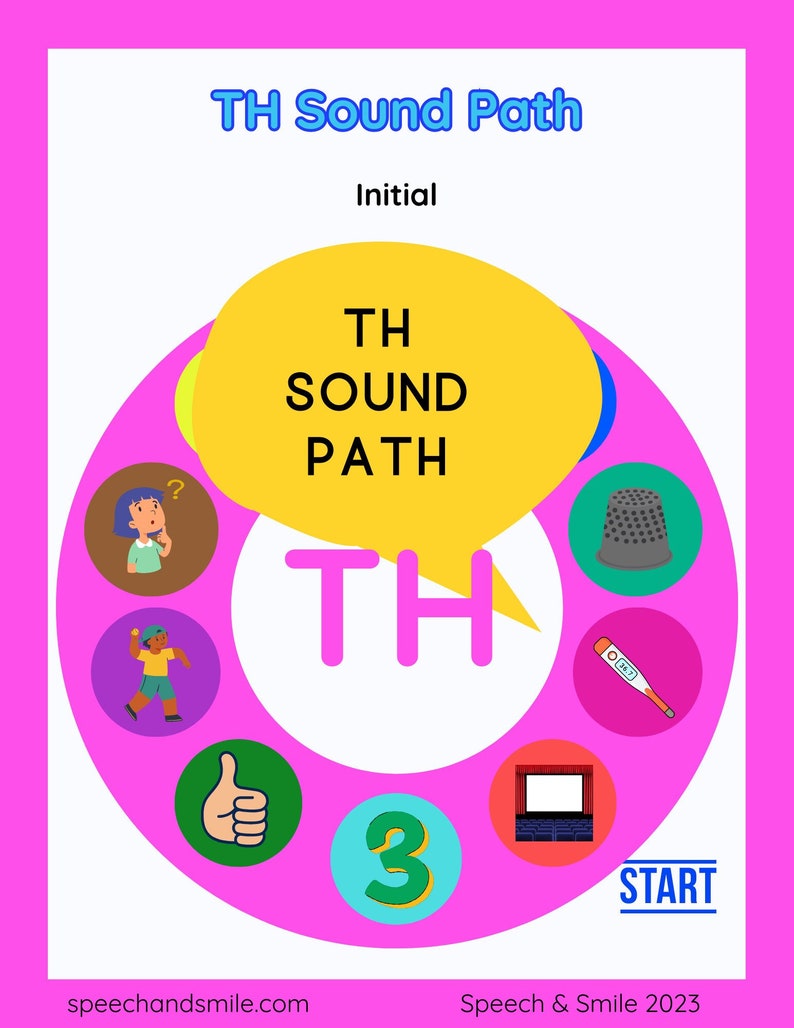 TH Sound Worksheet-sound Path /th/ Speech Therapy-articulation Games ...