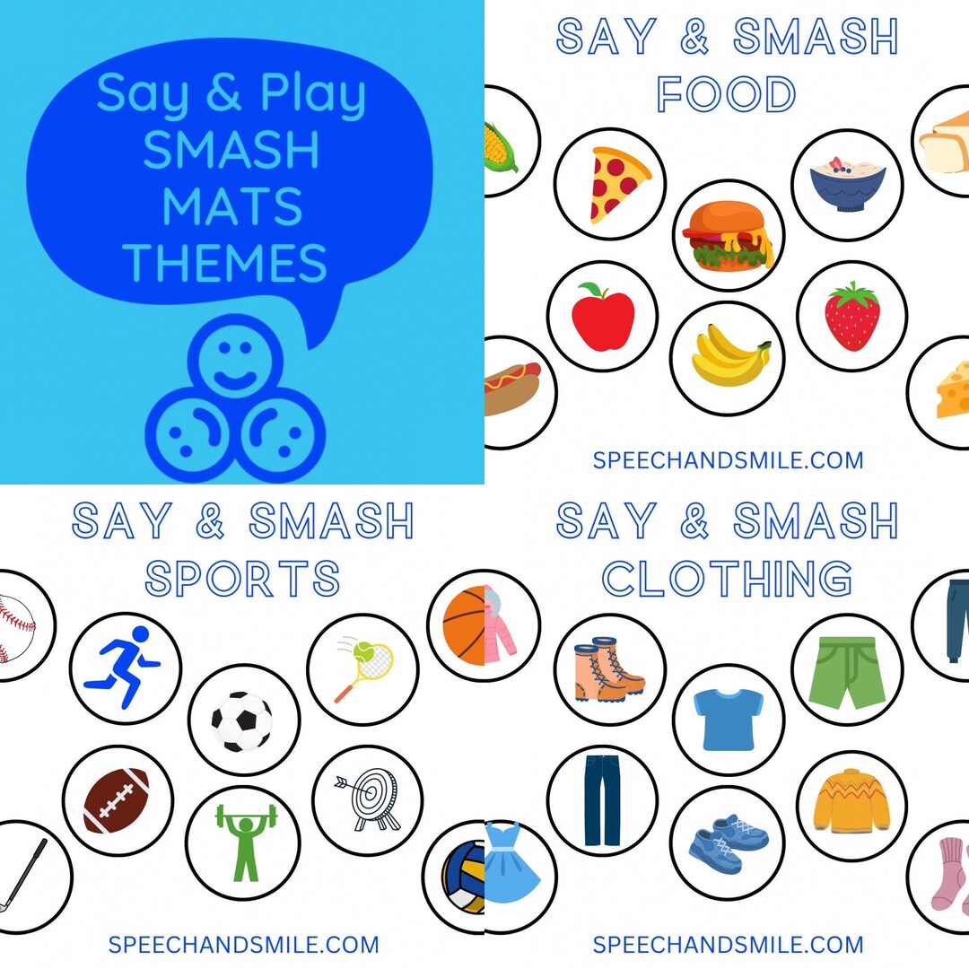Printable Theme Smash Mat-speech Therapy Materials-speech Therapy ...