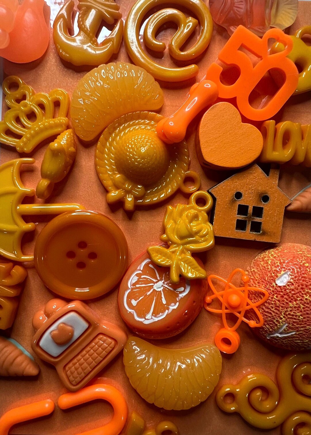 ORANGE Color Sort Trinkets by Color With Card Sorting Mini Objects ...