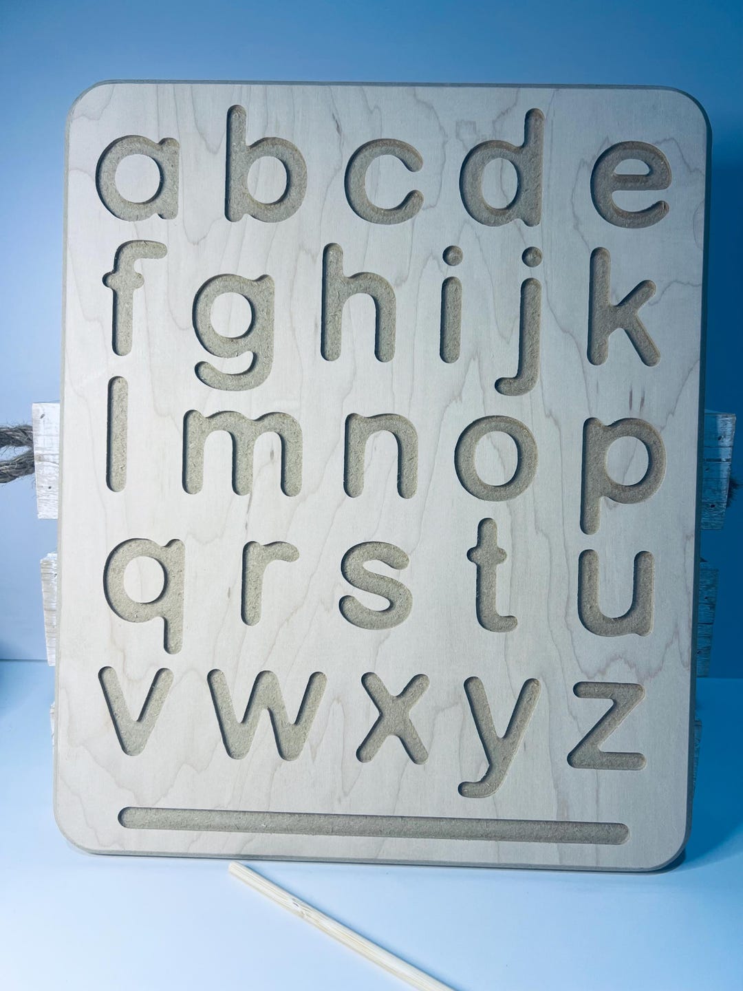Wood Tracing Board LOWERCASE Alphabet Montessori Writing Tracing Board ...