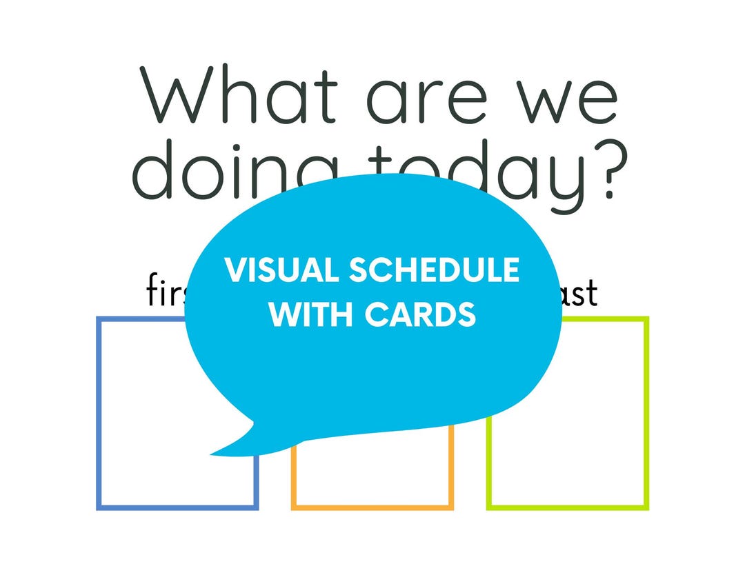 Visual Schedule Digital Download First Then Last Chart-speech Therapy ...