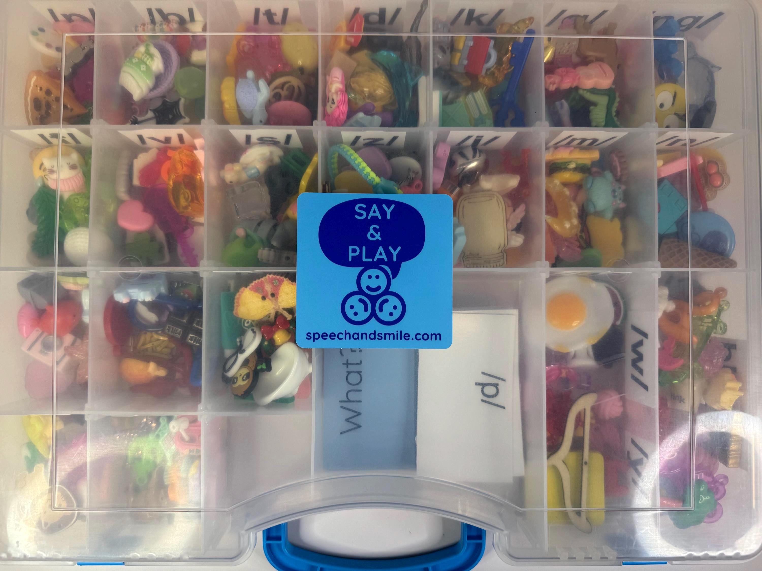 Say & Play Mini Objects Speech Therapy Kit – 300+ Articulation Trinkets ...