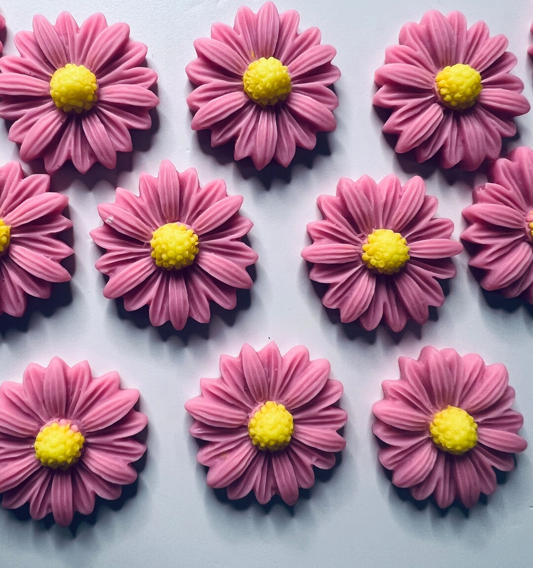 Miniature Pink Daisy Flower Trinkets - Alphabet Objects -mini Flower ...