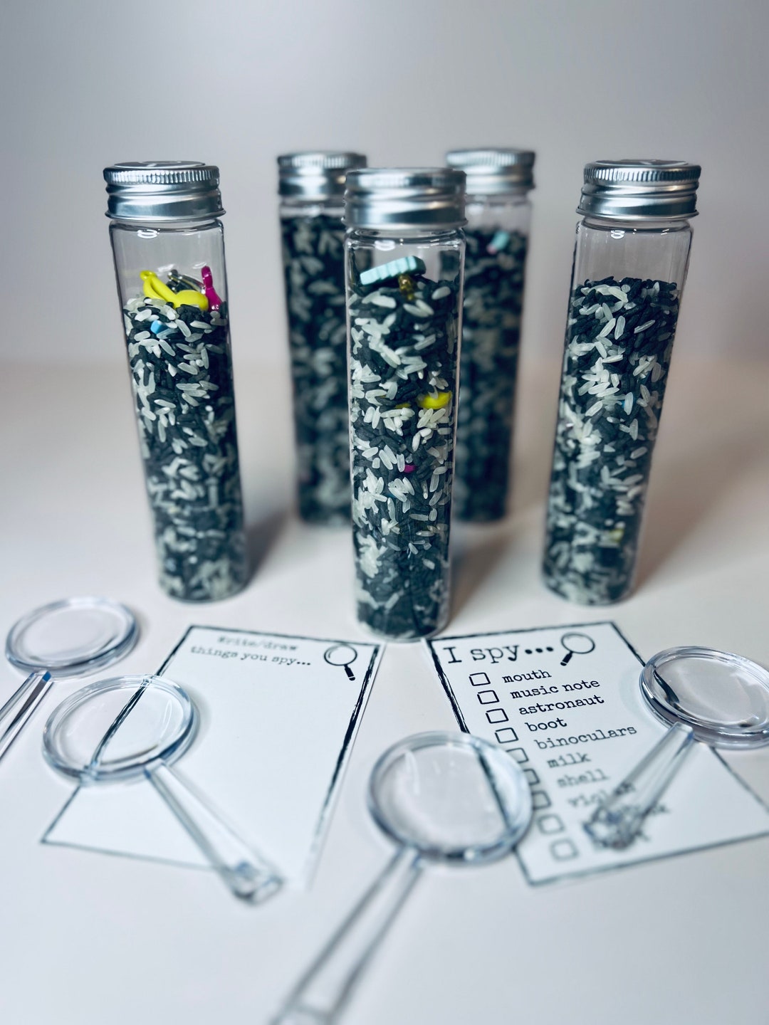 I Spy Bottle Game Sensory Play I Spy Trinkets I Spy Party Favors Calm ...