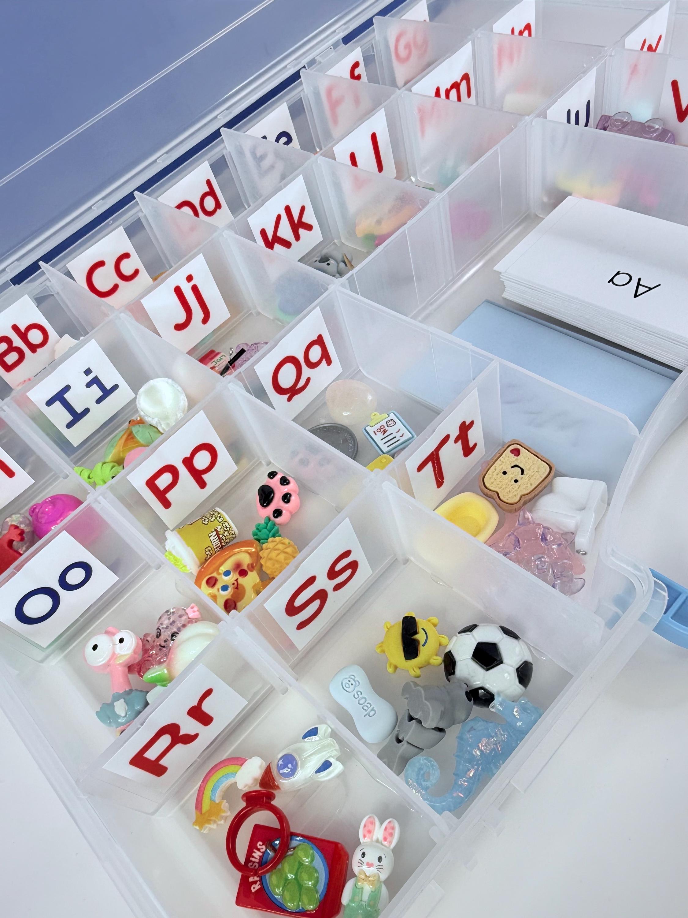 Mini Alphabet Objects Set: Montessori Beginning Sounds, Speech Therapy ...
