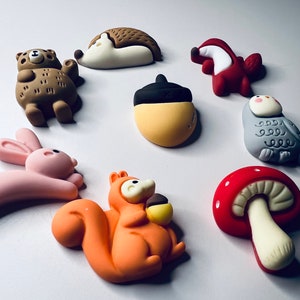 Set of 8 Miniature Forest Animal Trinkets the Mitten Book Objects ...