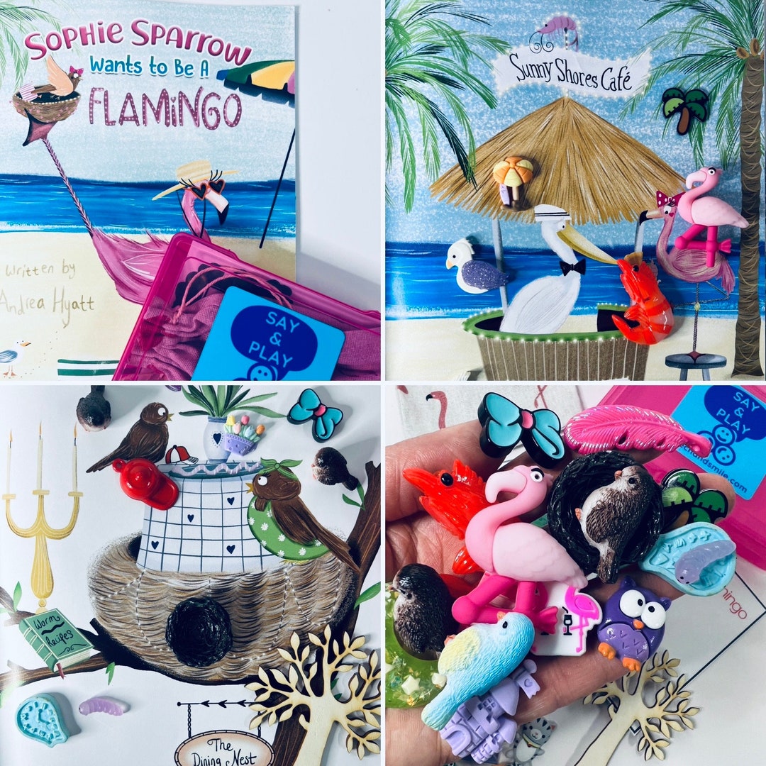 Sophie Sparrow Wants to Be a Flamingo Story Kit Speech Therapy Mini ...