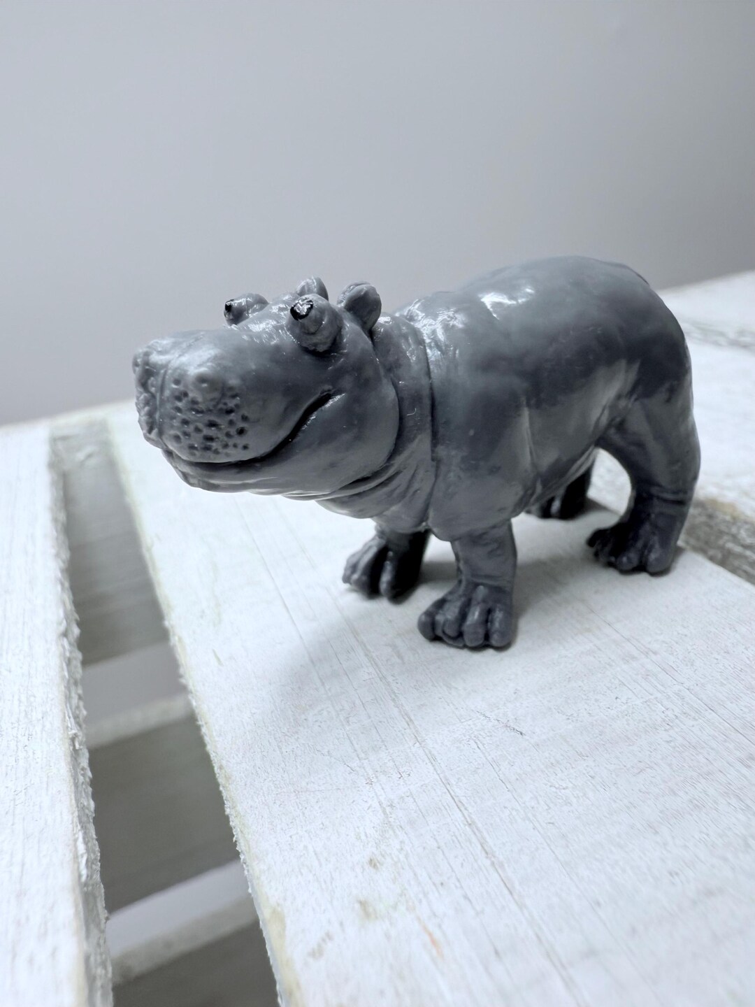 Miniature Pygmy Hippo Figurine Mars Baby Hippo– Realistic Animal Mini ...