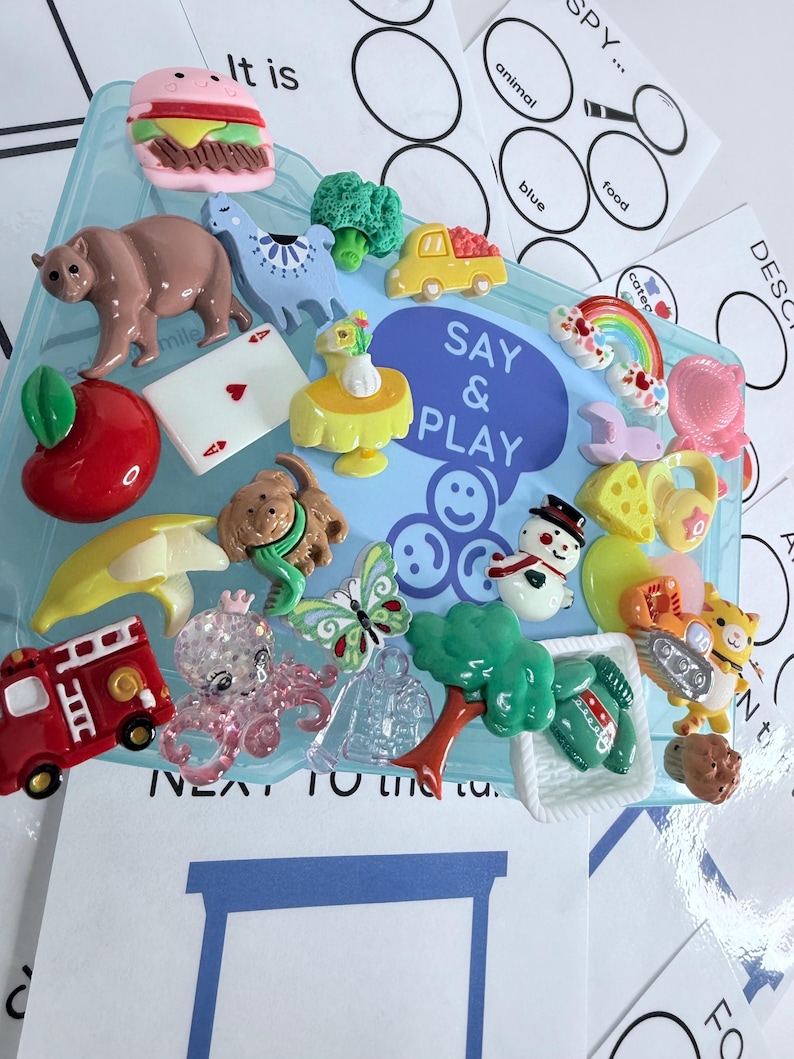 LANGUAGE Task Box With Mini Objects Speech Therapy Activity Box ...