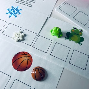 SPELLING Task Box 4 Four Letter Word Spelling With Cards and Miniature ...