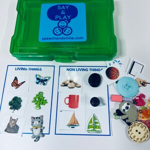 LIVING NONLIVING Preschool SCIENCE Task Box With Mini Objects - Sort ...
