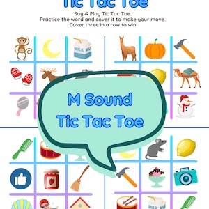 M Sound Tic-tac-toe-print and Play-printable M Sound Activity- Game ...