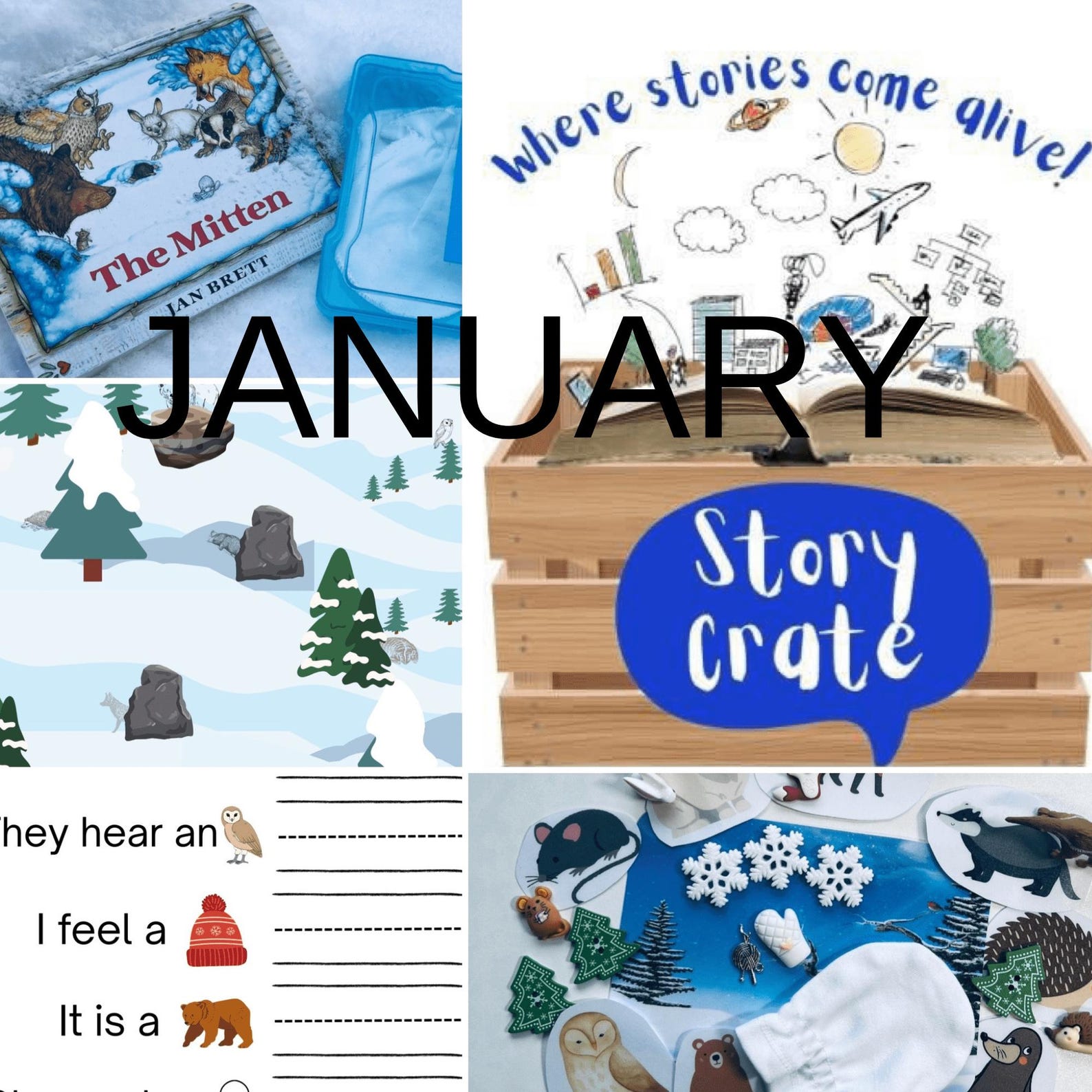 The Mitten Book With Mini Objects - Story Crate - Book Activity - Etsy ...