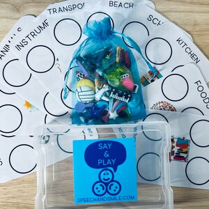 Sorting Task Box With Mini Objects Speech Therapy Activity Box Language ...