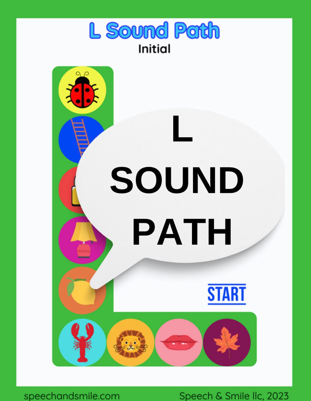 L Sound Printable Sound Paths for Speech Therapy- Articulation Games ...