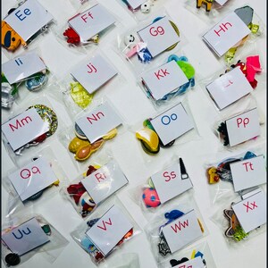 Alphabet Objects 5 per Letter Alphabet Trinkets Beginning Sound Mini ...
