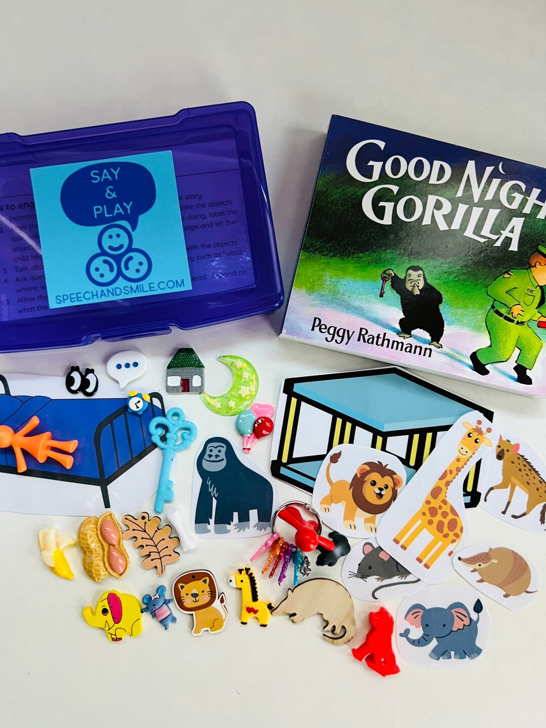 Good Night Gorilla Story Kit – Mini Objects for Speech Therapy & Early ...