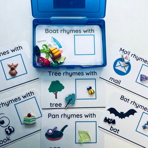 RHYME Task Box With Mini Objects-speech Therapy Activity Box-language ...