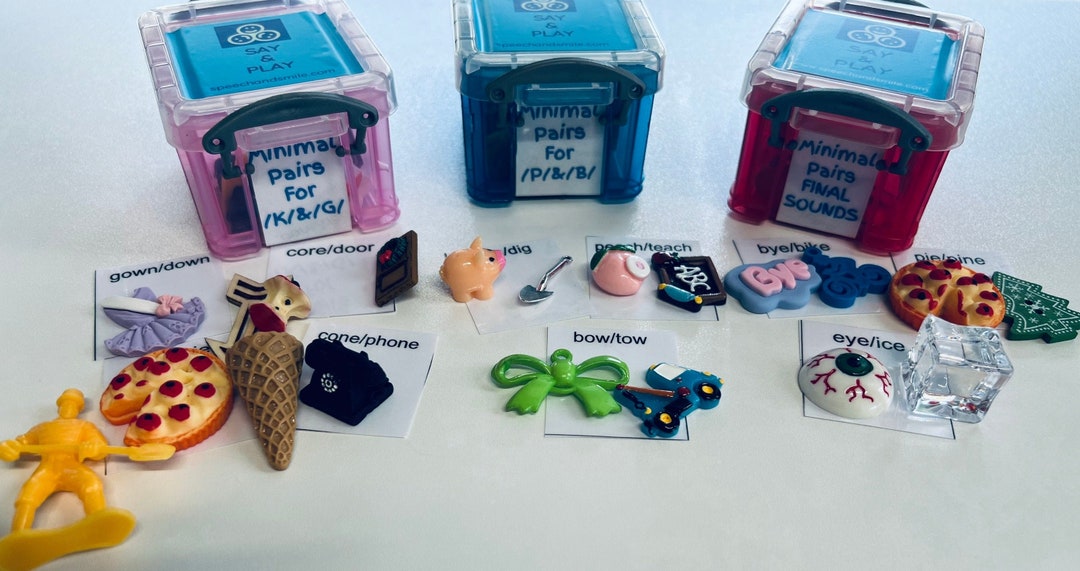Say and Play Minimal Pair Speech Therapy Mini Objects Articulation ...