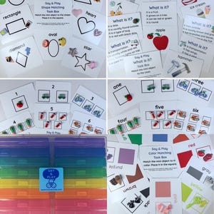 Preschool Activity Set With Mini Objects – 16 Learning Activities Case ...