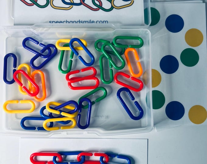 Pattern Task Box Match a Color Pattern With Chain Links Sorting Task ...