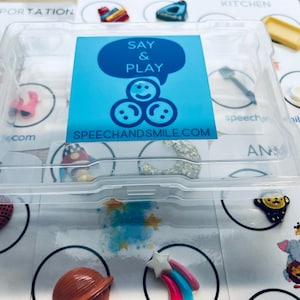 Sorting Task Box With Mini Objects Speech Therapy Activity Box Language ...