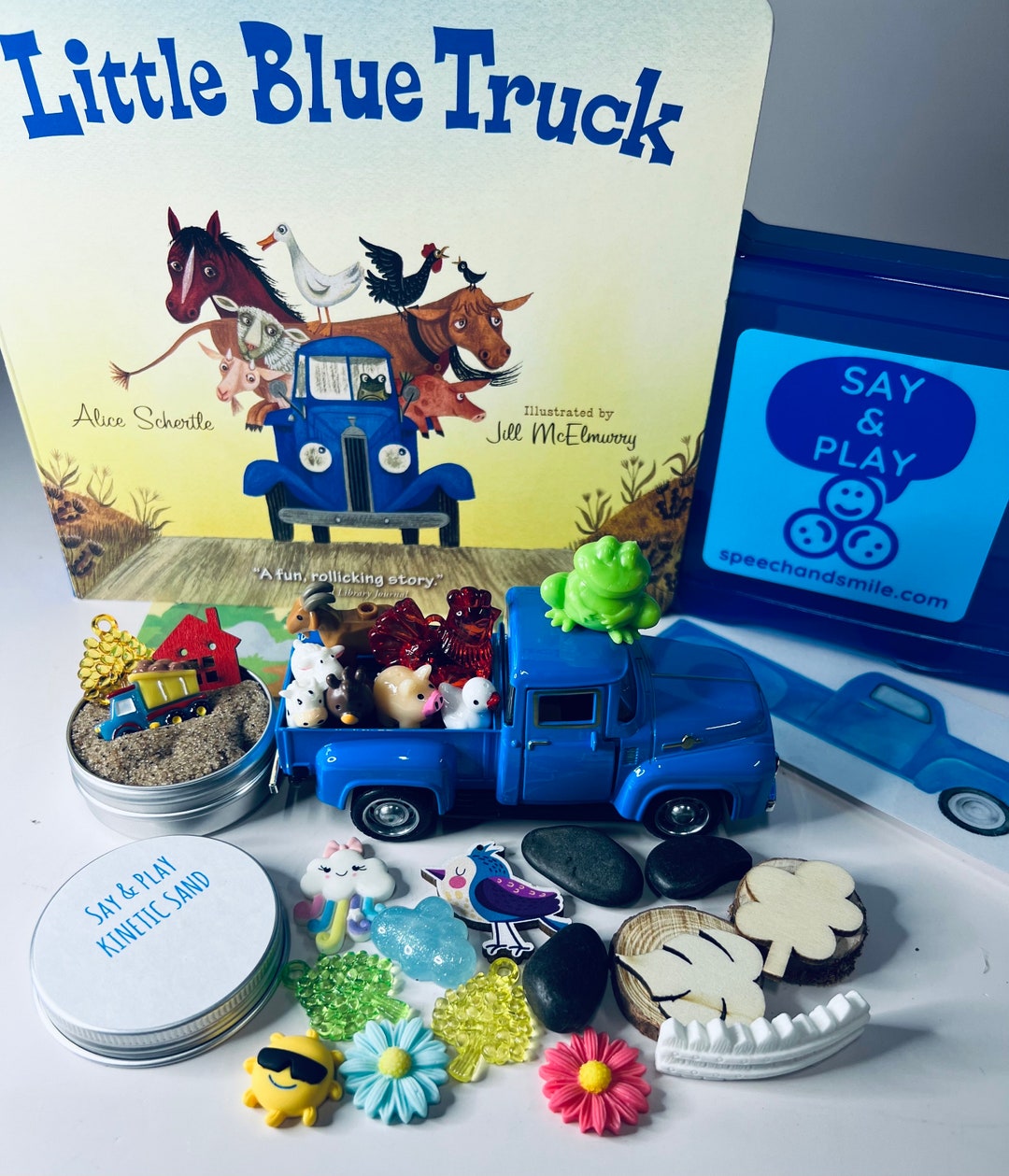 Say and Play Little Blue Truck Story Kit and Book Story Objects Little ...