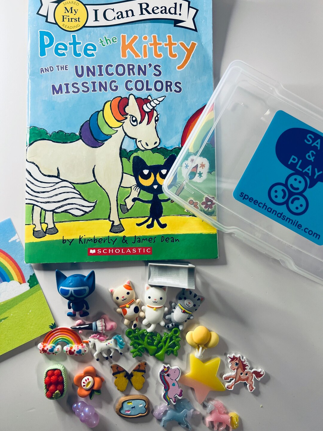 Story Kit Pete the Cat the Unicorns Missing Colors Mini Objects Speech ...