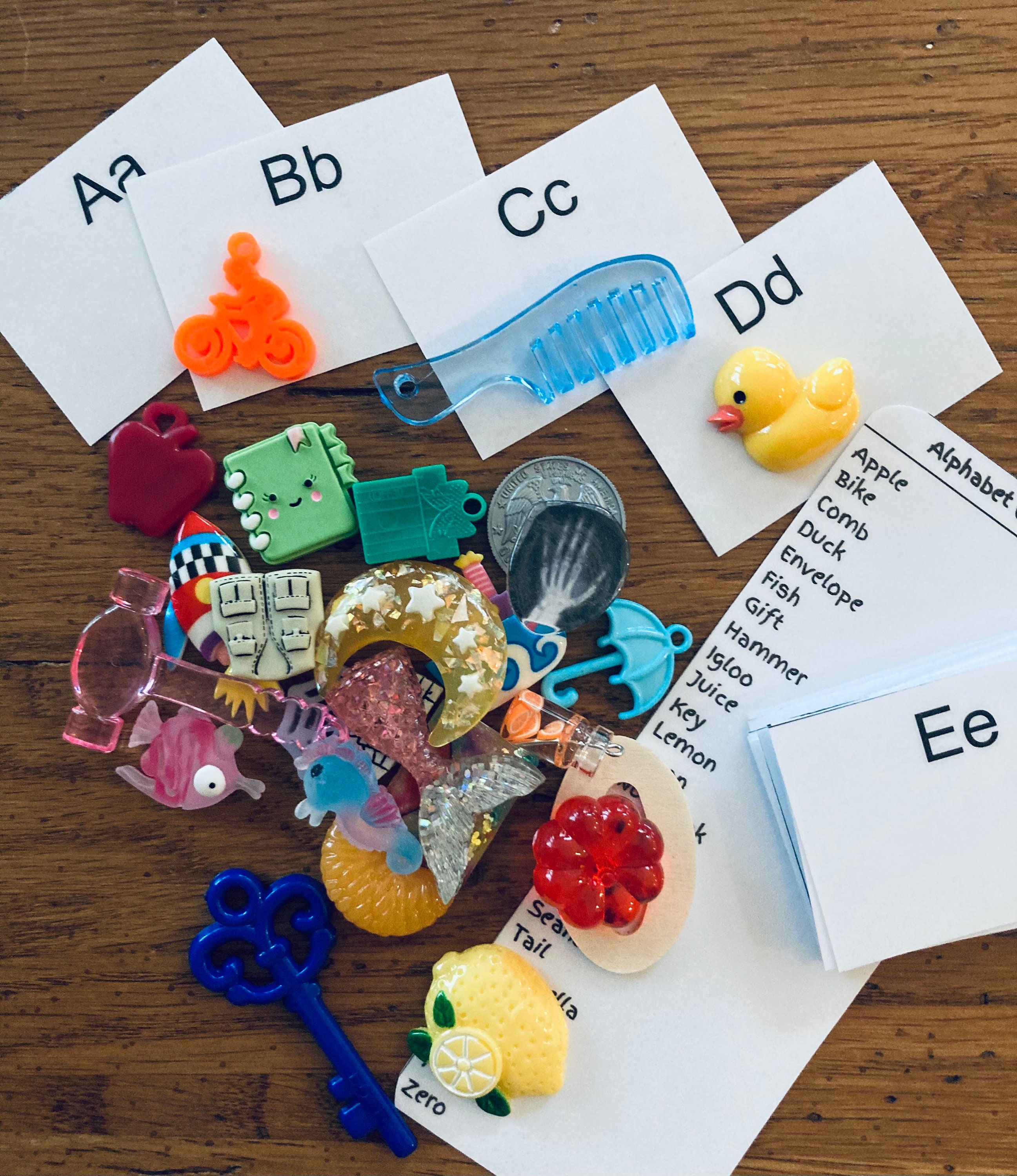Alphabet Objects-beginning Sound Objects-alphabet - Etsy UK