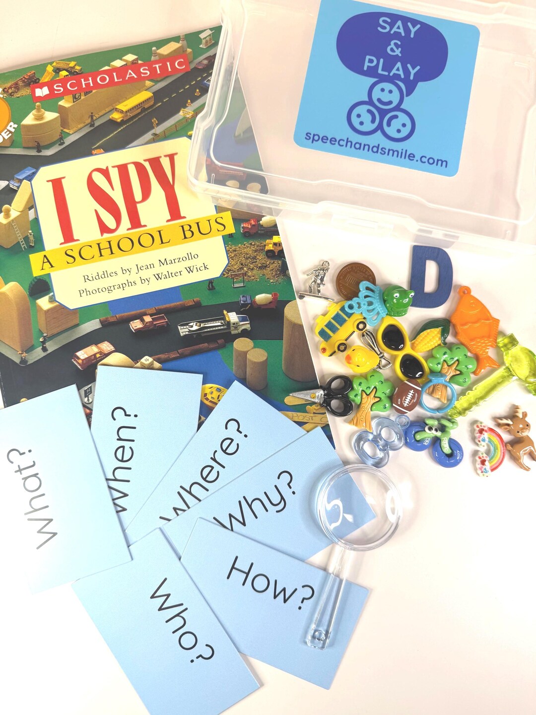 I Spy Story Kit Mini Objects Speech Therapy - INCLUDES BOOK Level One ...